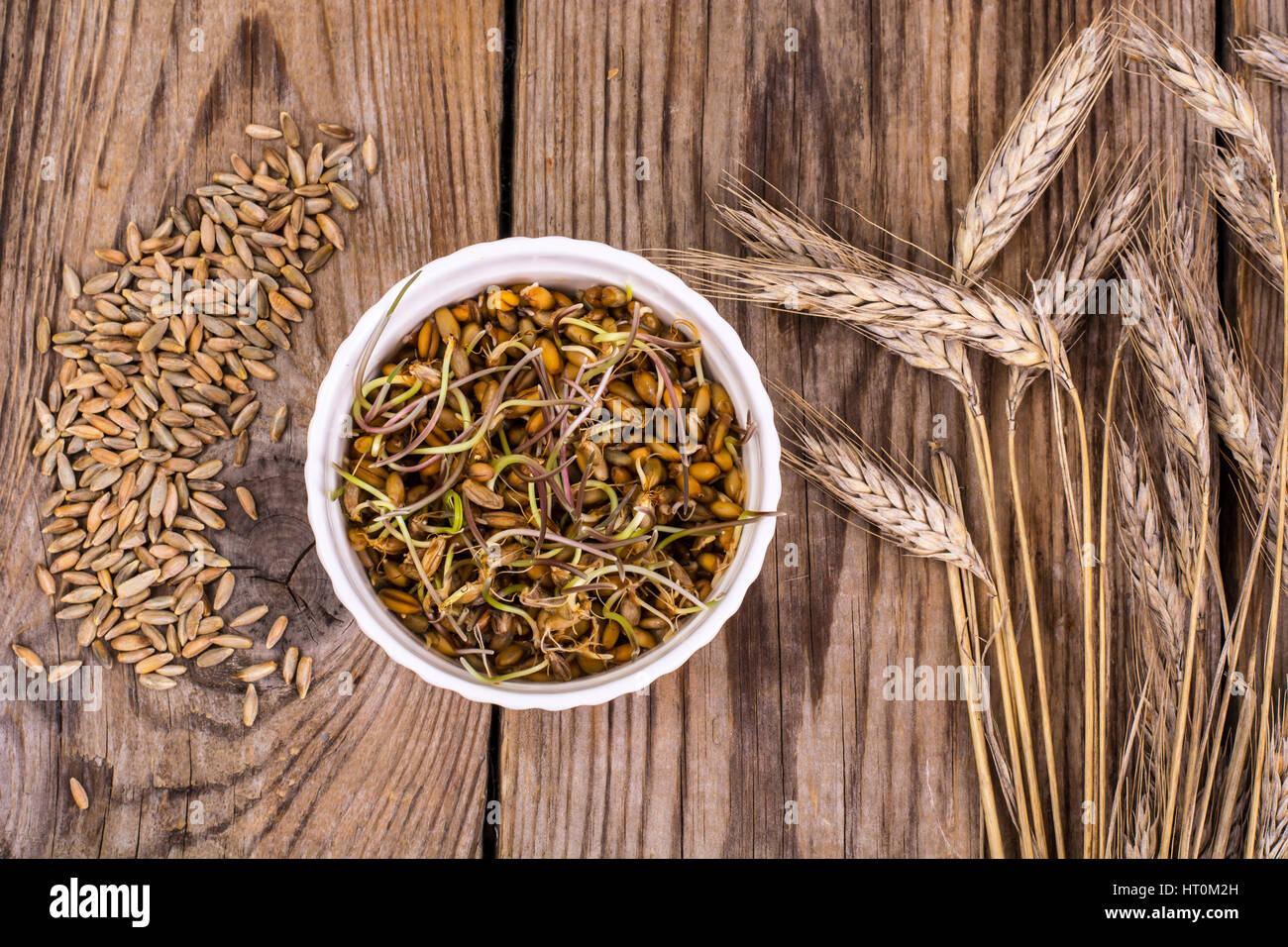 Wholesome food-grains germinated Stock Photo - Alamy