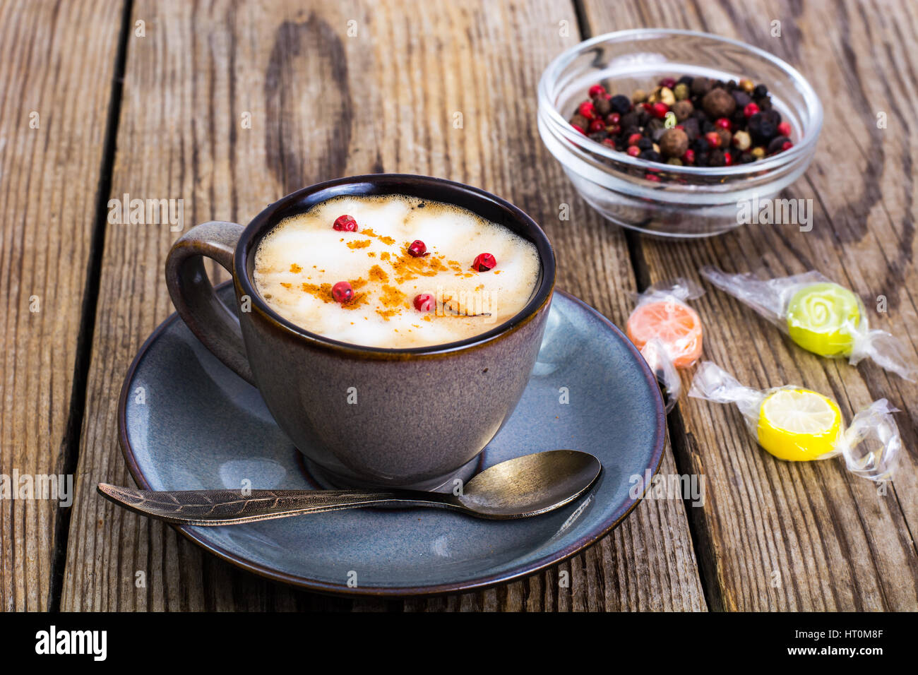 Coffee with red pepper Stock Photo - Alamy