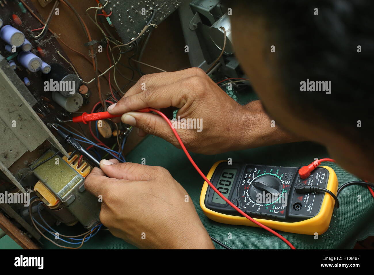 Repair and diagnostic electronics device Stock Photo - Alamy