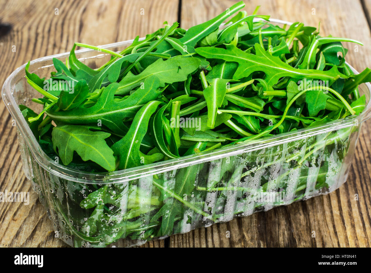 Salad leaves in plastic container hi-res stock photography and images ...
