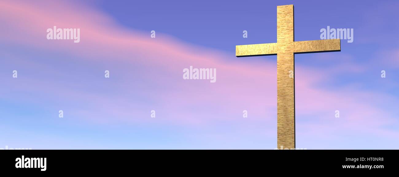cross on clouds background and sky Stock Photo - Alamy