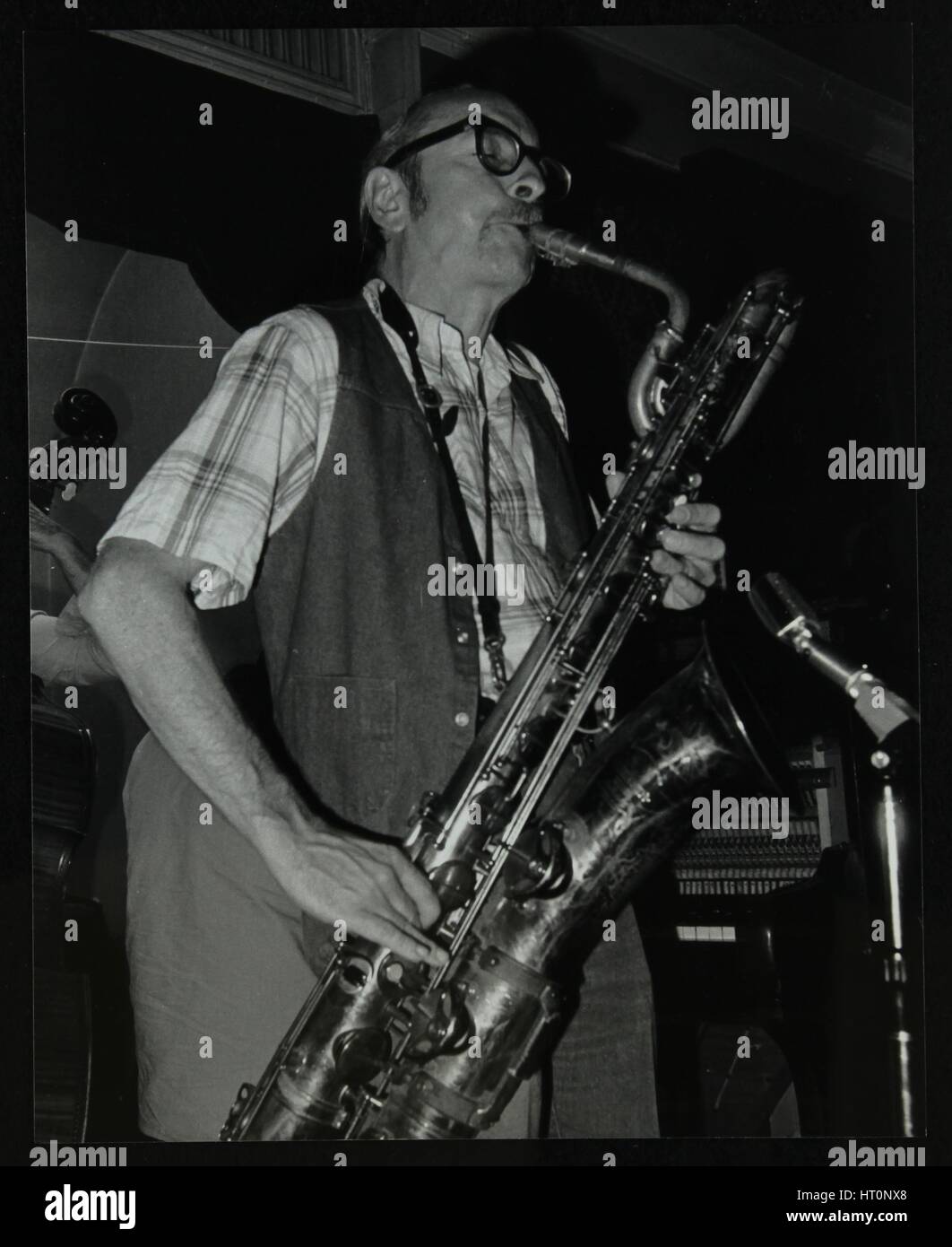 Baritone saxophonist Pepper Adams playing at the Red Lion, Hatfield ...