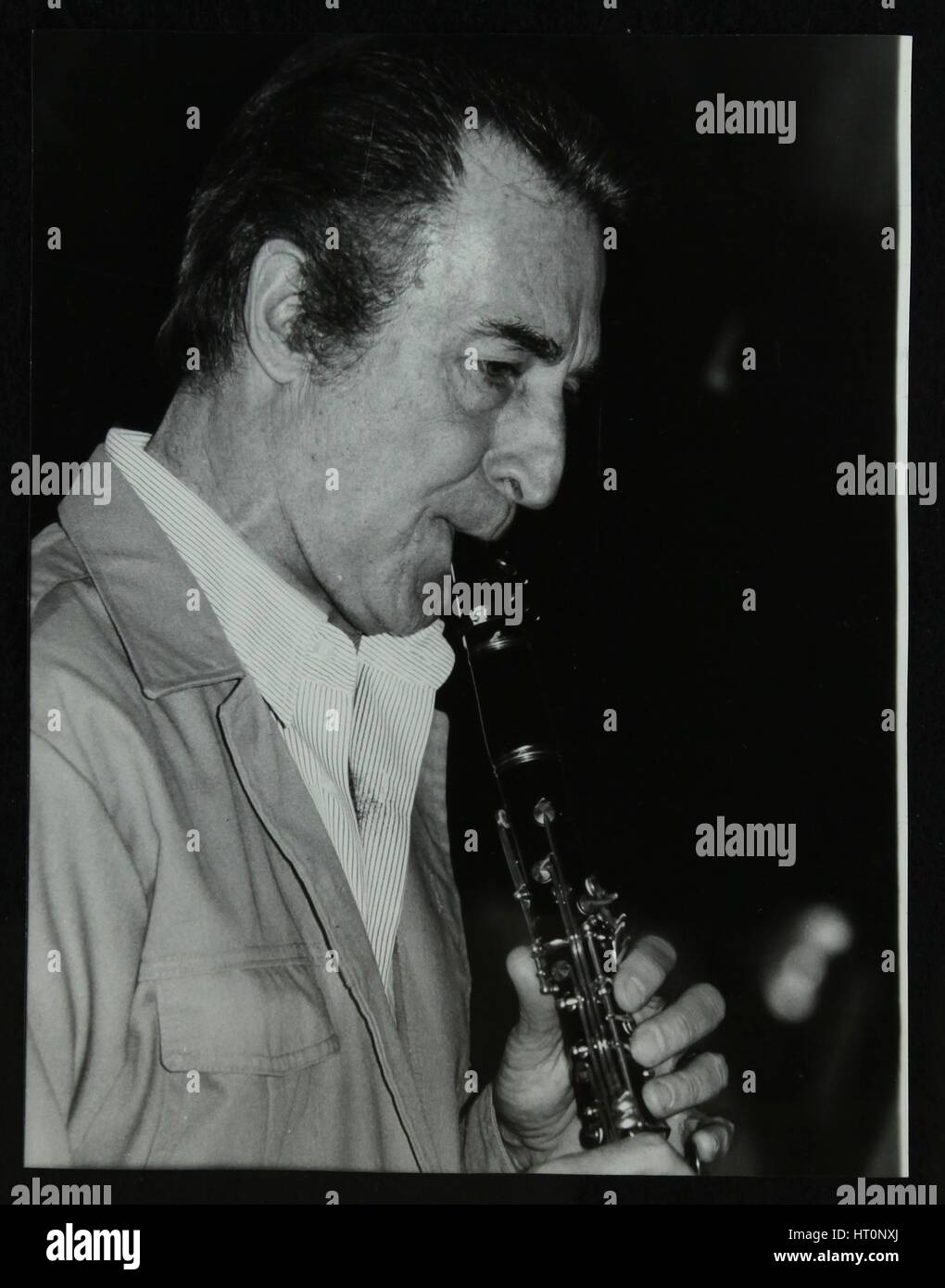 American clarinetist Buddy DeFranco playing at the Bass Clef, London ...