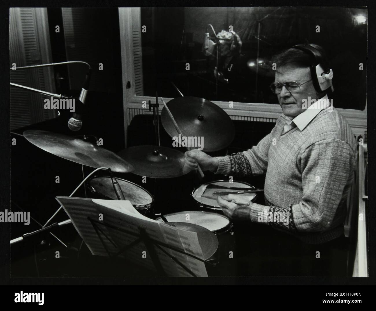 Drummer Bobby Orr at the Ted Taylor recording studio, London, 12 ...