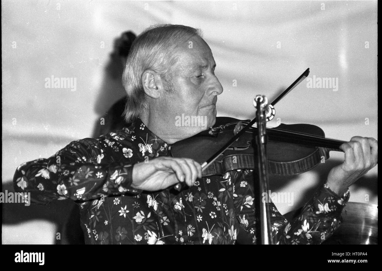 Stephane Grappelli, Ronnie Scott's, Soho, London, 1973. Artist: Brian O ...