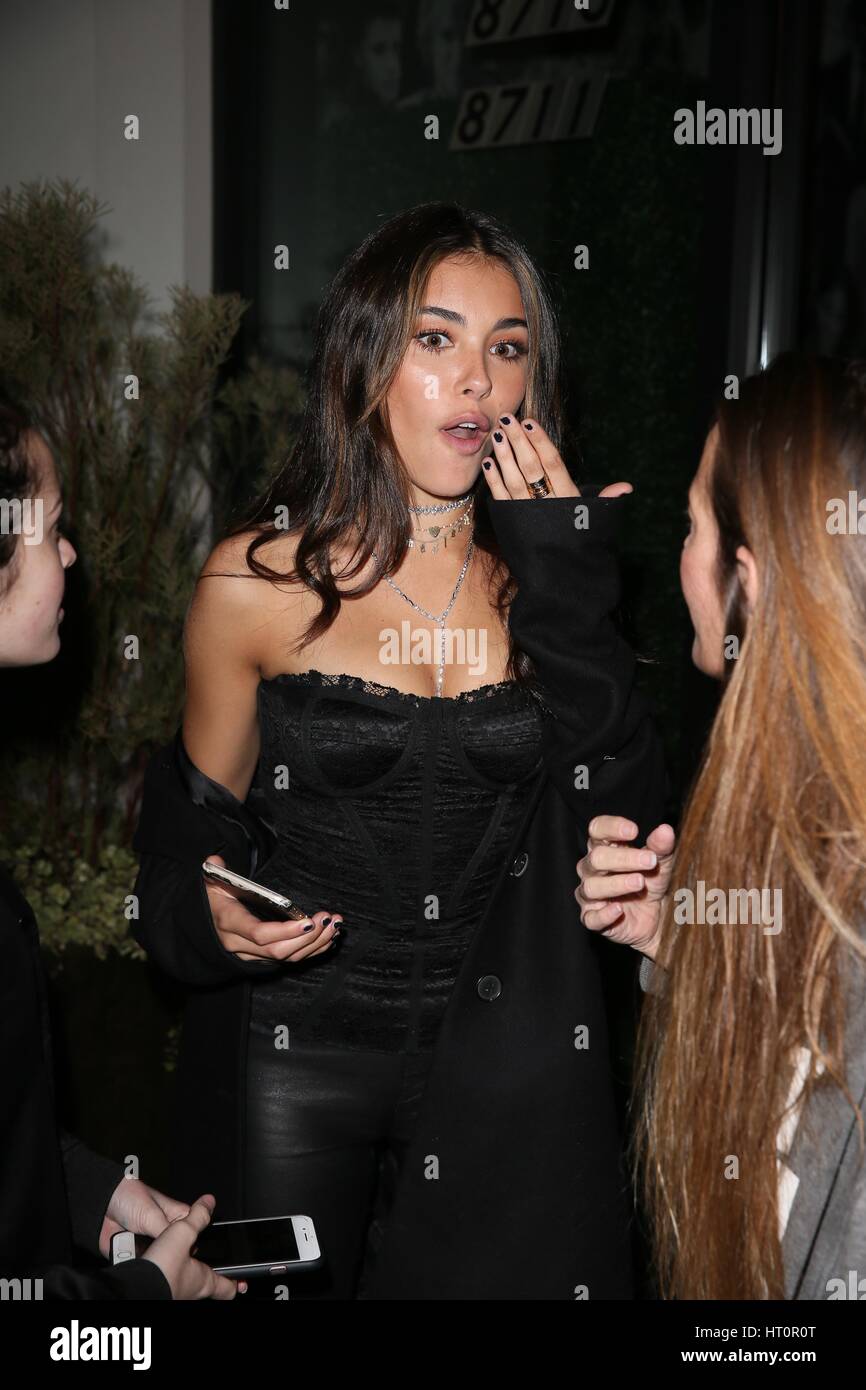 Madison Beer seen posing for the cameras before leaving Catch ...