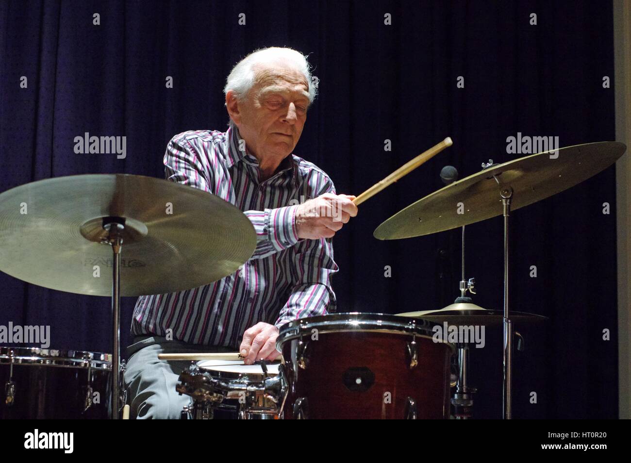 Tony Kinsey, Watermill Jazz Club, Dorking, Surrey, 2015. Artist: Brian ...