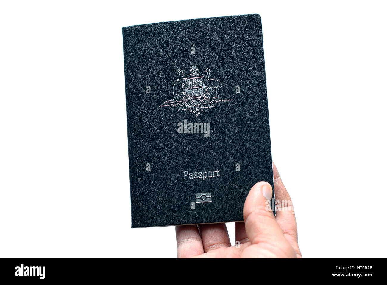 Australian passport isolated against white background Stock Photo - Alamy
