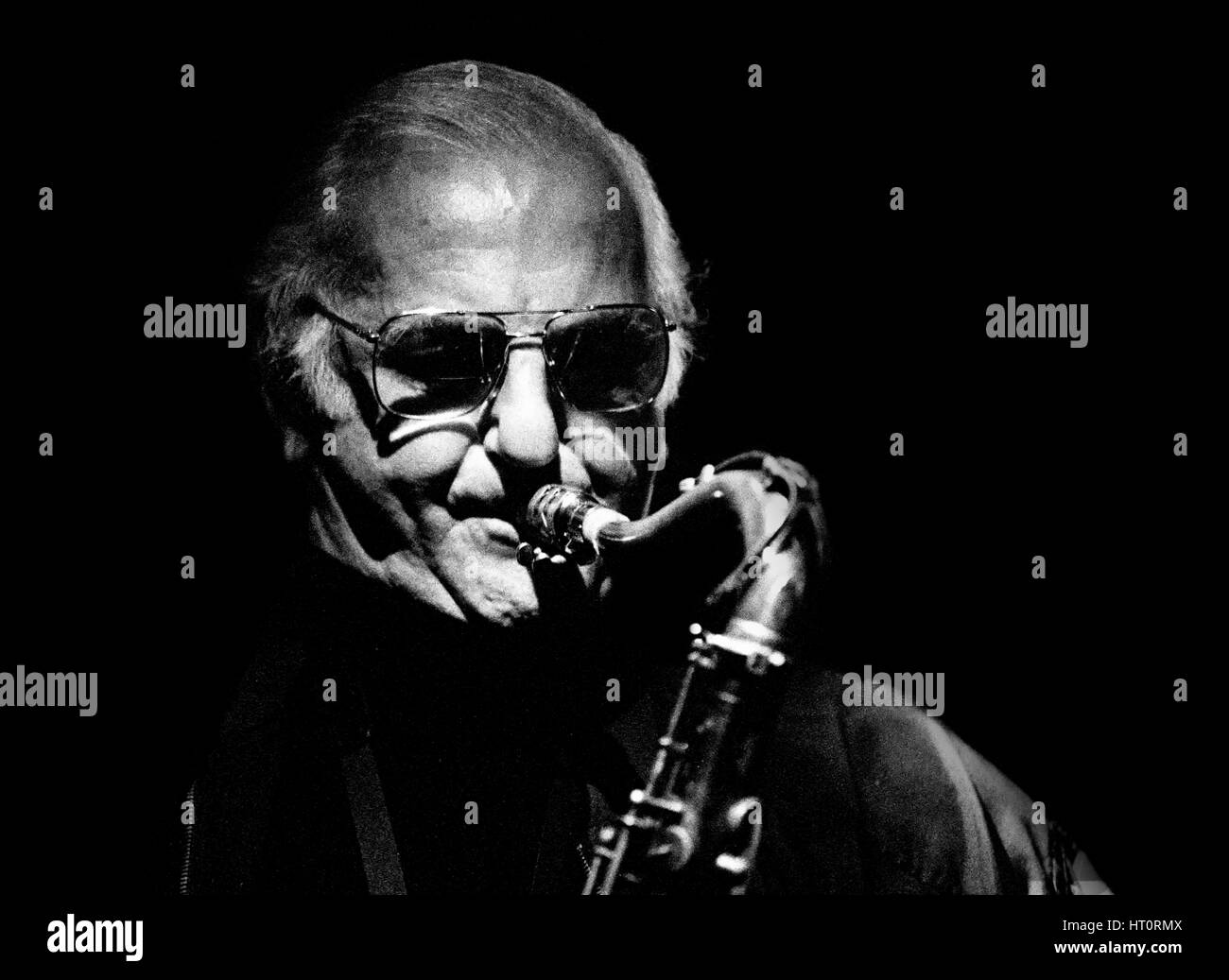 Ronnie Scott, Ronnie Scott's, Soho, London, 1992. Artist: Brian O ...