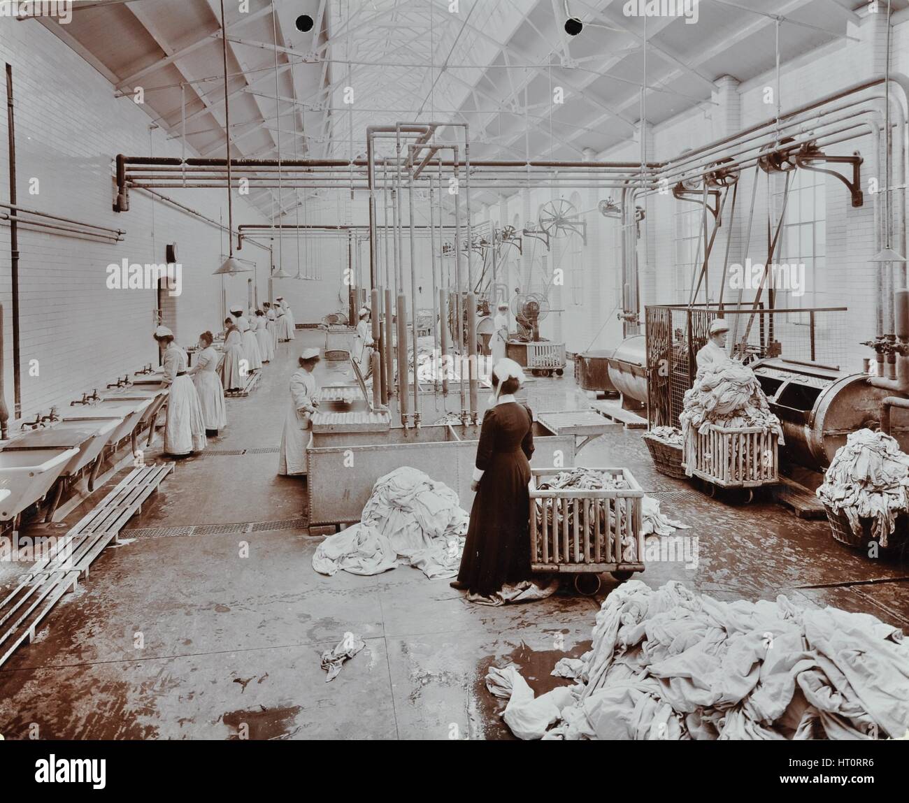 The laundry room, Long Grove Hospital, Surrey, 1910. Artist: Unknown ...