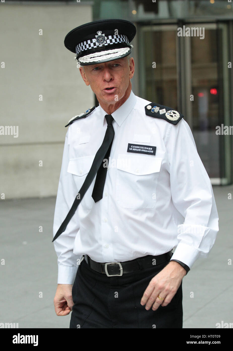 Metropolitan Police commissioner Sir Bernard Hogan-Howe seen at the BBC ...