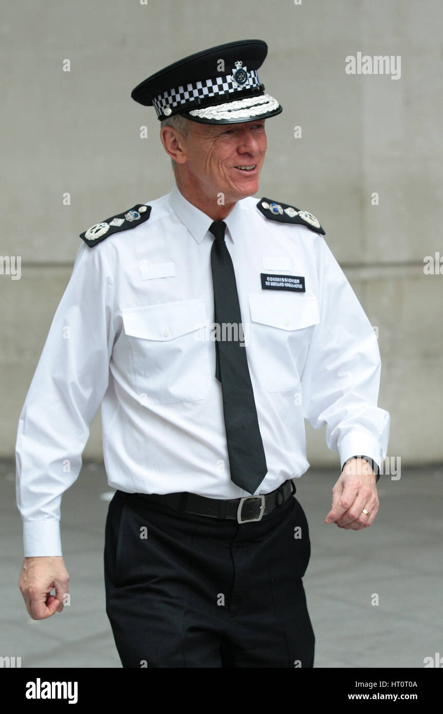 Metropolitan Police commissioner Sir Bernard Hogan-Howe seen at the BBC ...