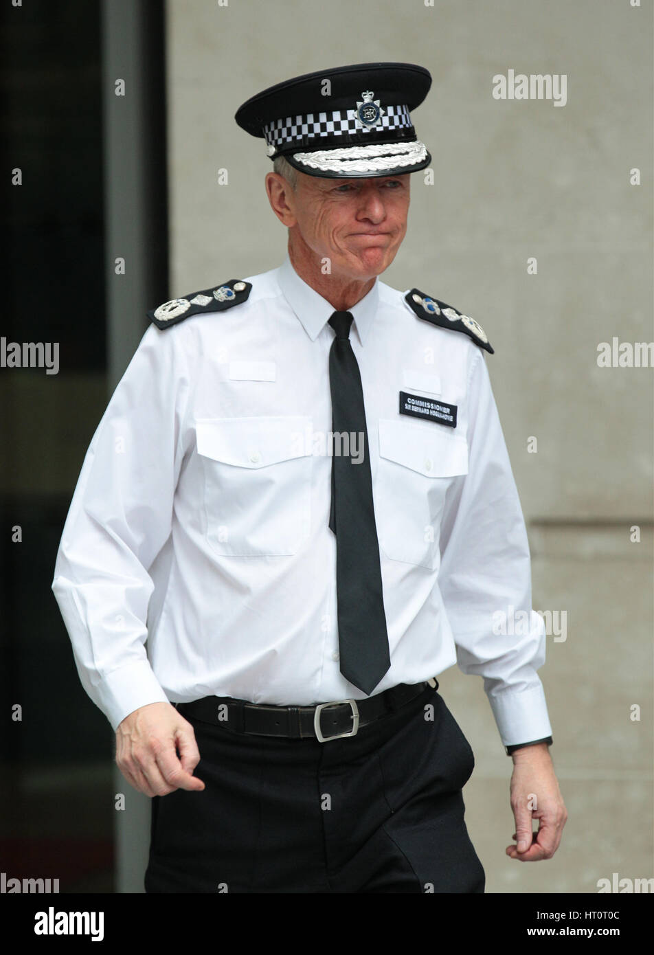 Metropolitan Police commissioner Sir Bernard Hogan-Howe seen at the BBC ...