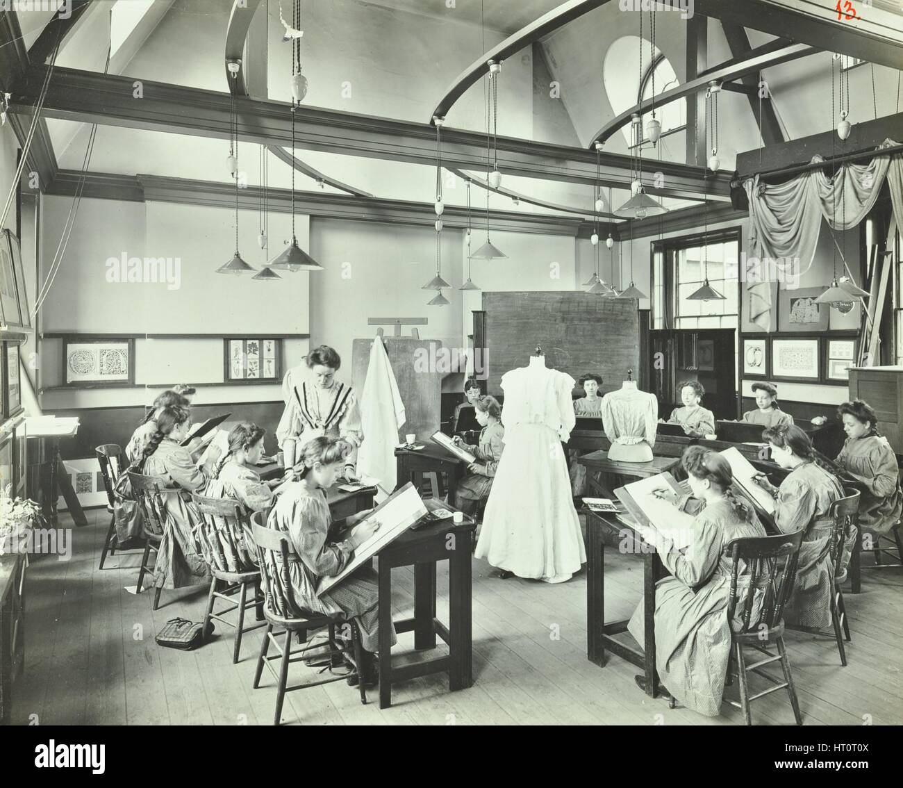 Ready made clothing class, Shoreditch Technical Institute, London, 1907 ...