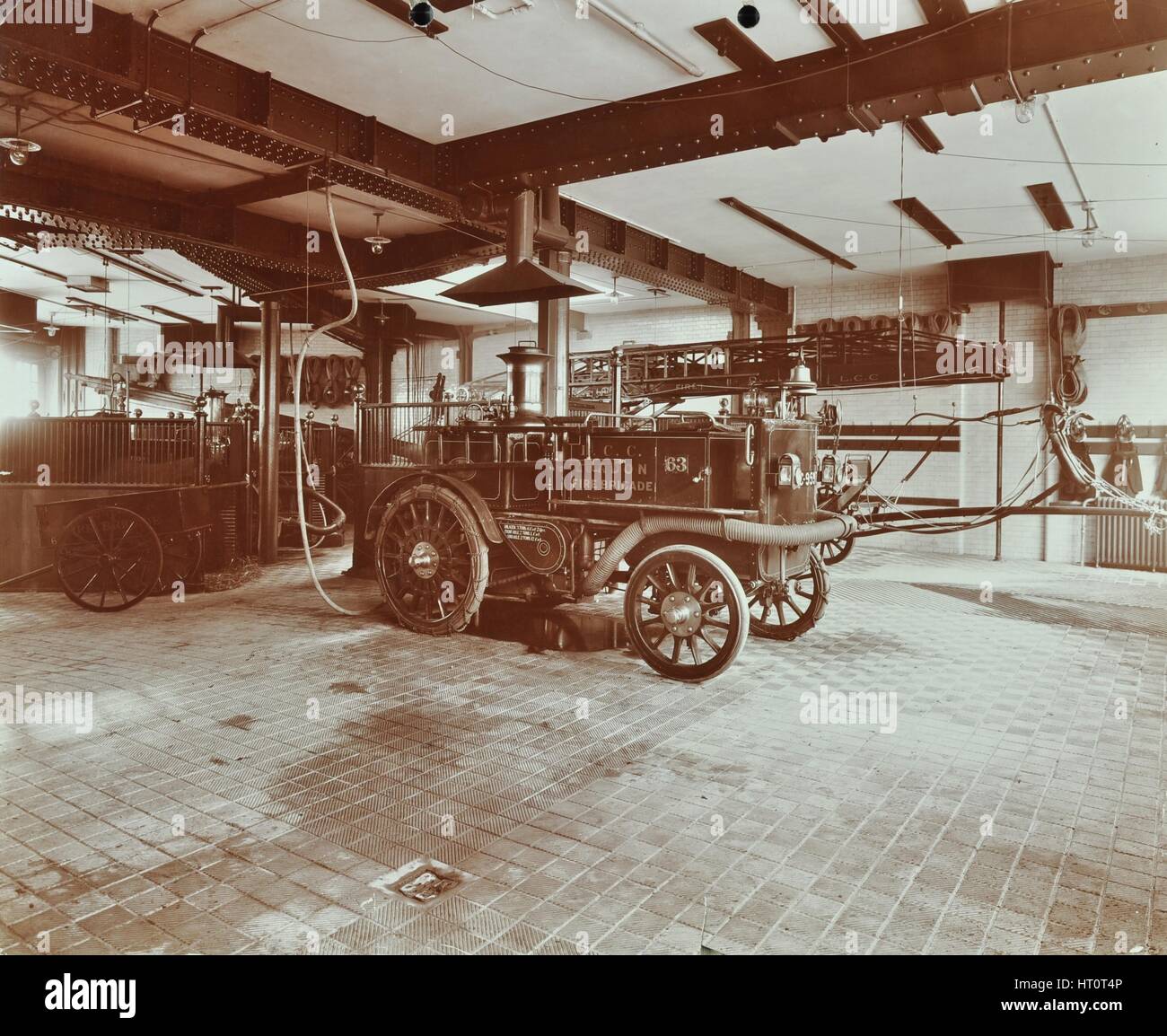 Fire engine at Cannon Street Fire Station, Cannon Street, City of ...