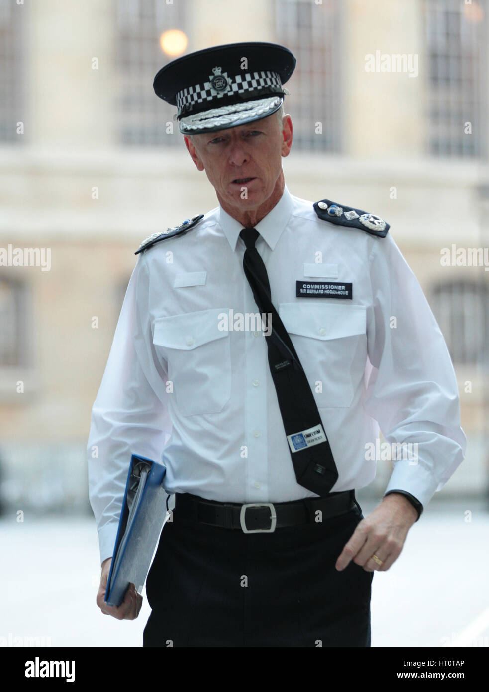 Metropolitan Police commissioner Sir Bernard Hogan-Howe seen arriving ...