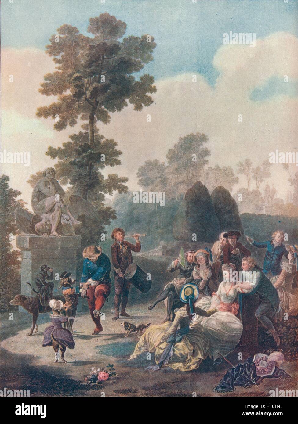'Le Tambourine', c1780. Artist: Charles-Melchior Descourtis Stock Photo ...