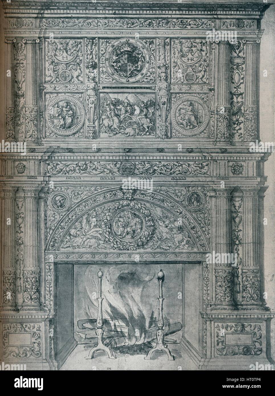 'Drawing of Chimney-Piece', c1537. Artist: Hans Holbein the Younger ...