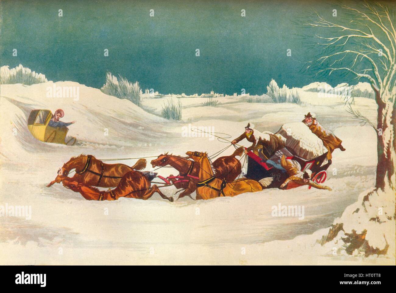 'The Liverpool Mail Near St. Albans', c19th century. Artists: Robert ...