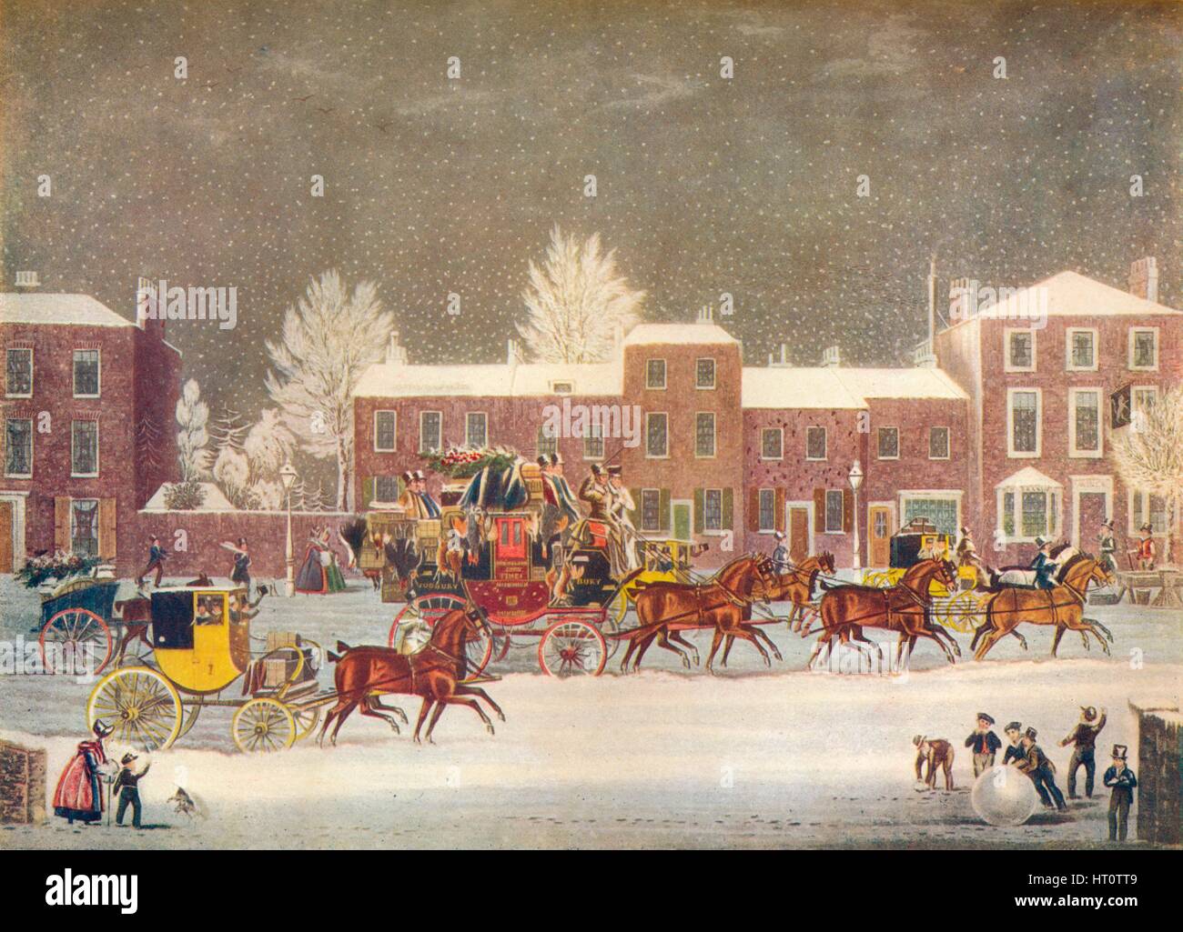 'Approach to Christmas', c19th century. Artist: George Hunt Stock Photo ...