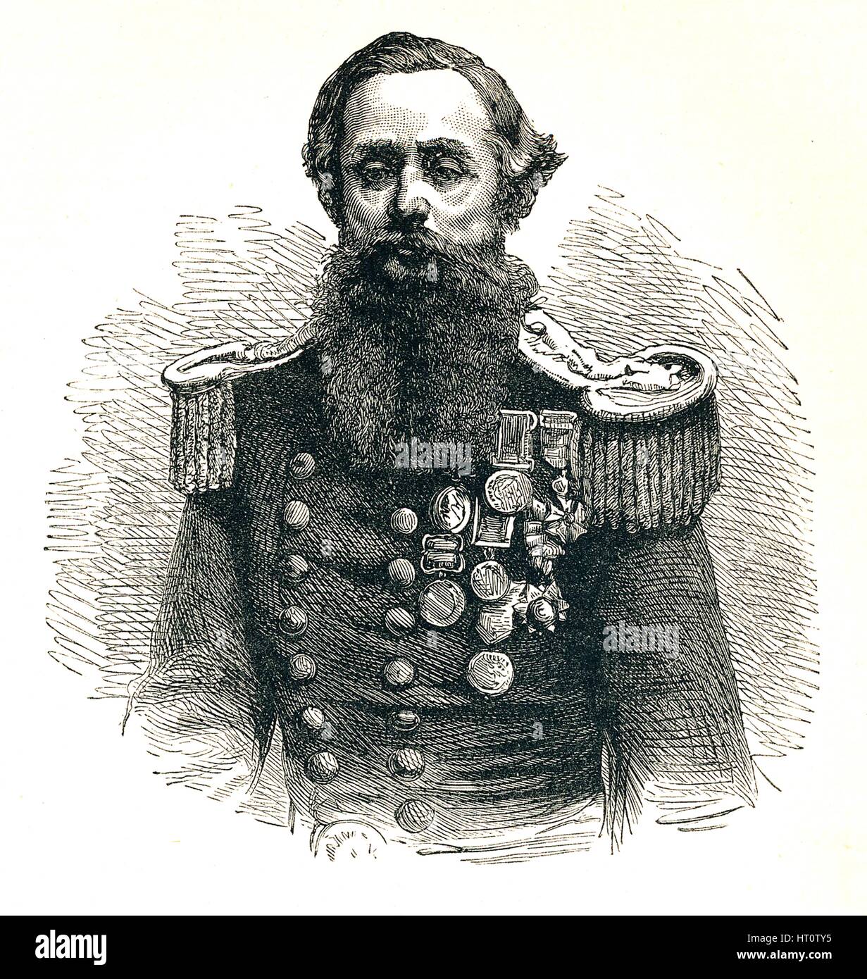 'Captain Cowper Phipps Coles', (1819-1870), English naval captain and ...