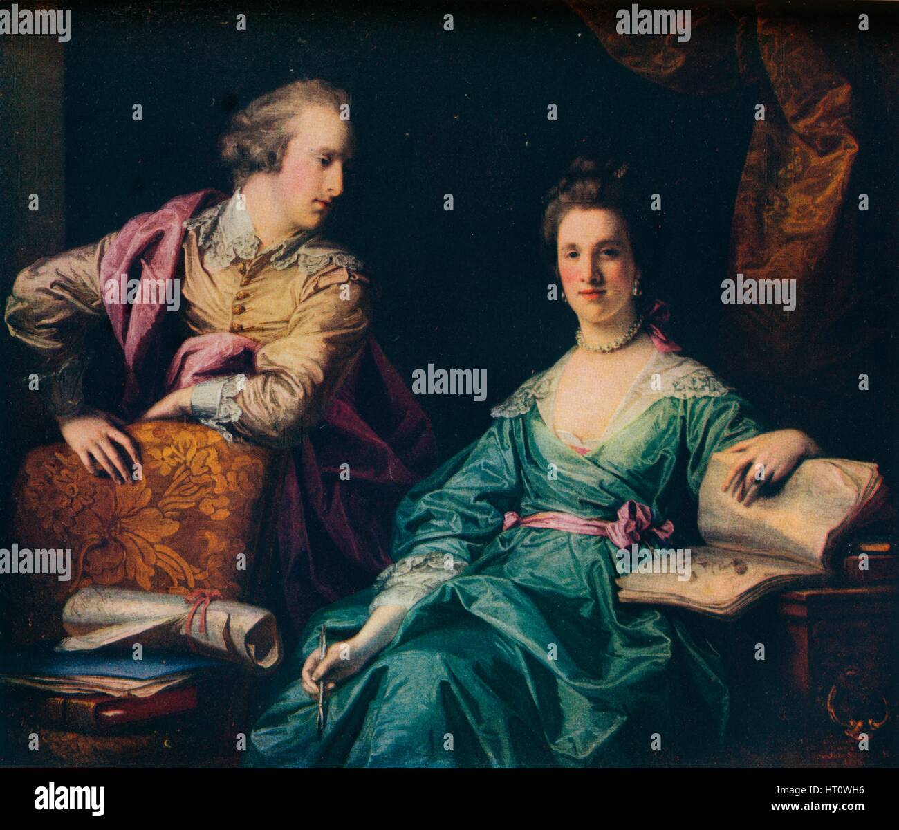 'Isabel and Thomas Crathorne', 1767. Artist: Francis Cotes Stock Photo ...