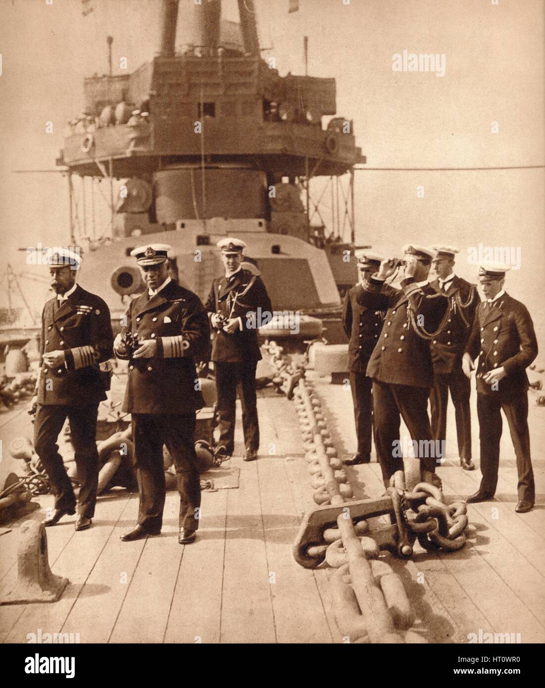 King George V aboard HMS Neptune, 1910s (1935). Artist: Unknown Stock ...