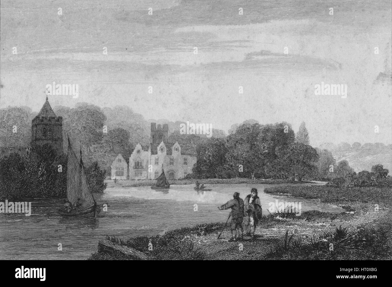 'Bisham Abbey', 1810. Artist: William Bernard Cooke Stock Photo - Alamy