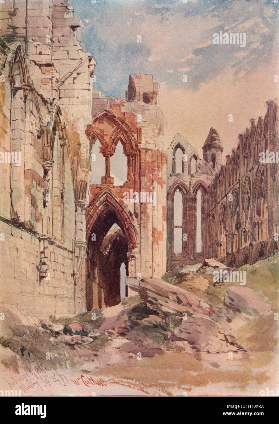 'Interior of Whitby Abbey', c1915. Artist: William Callow Stock Photo ...