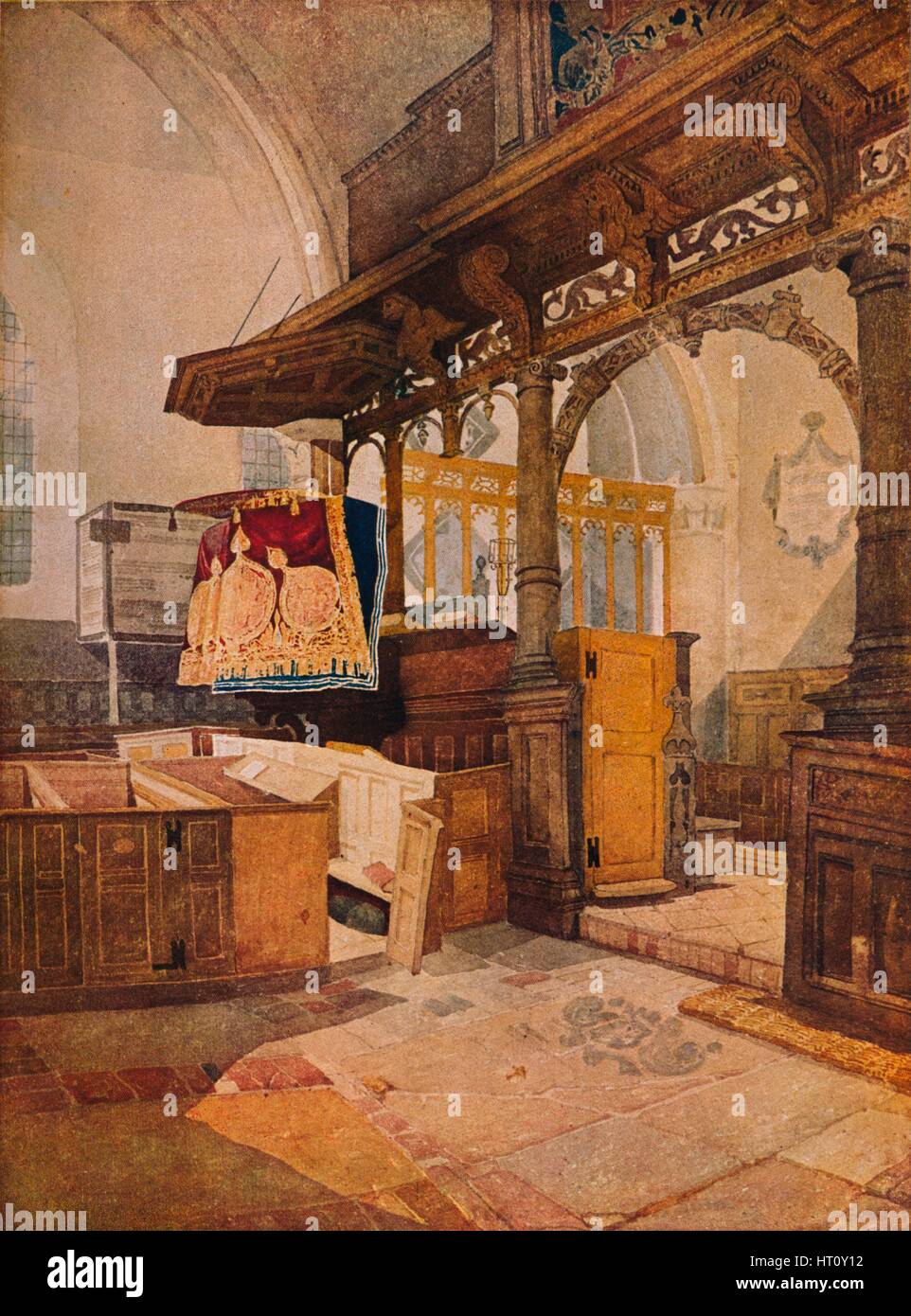 'Trentham Church', c1810. Artist: John Sell Cotman Stock Photo - Alamy