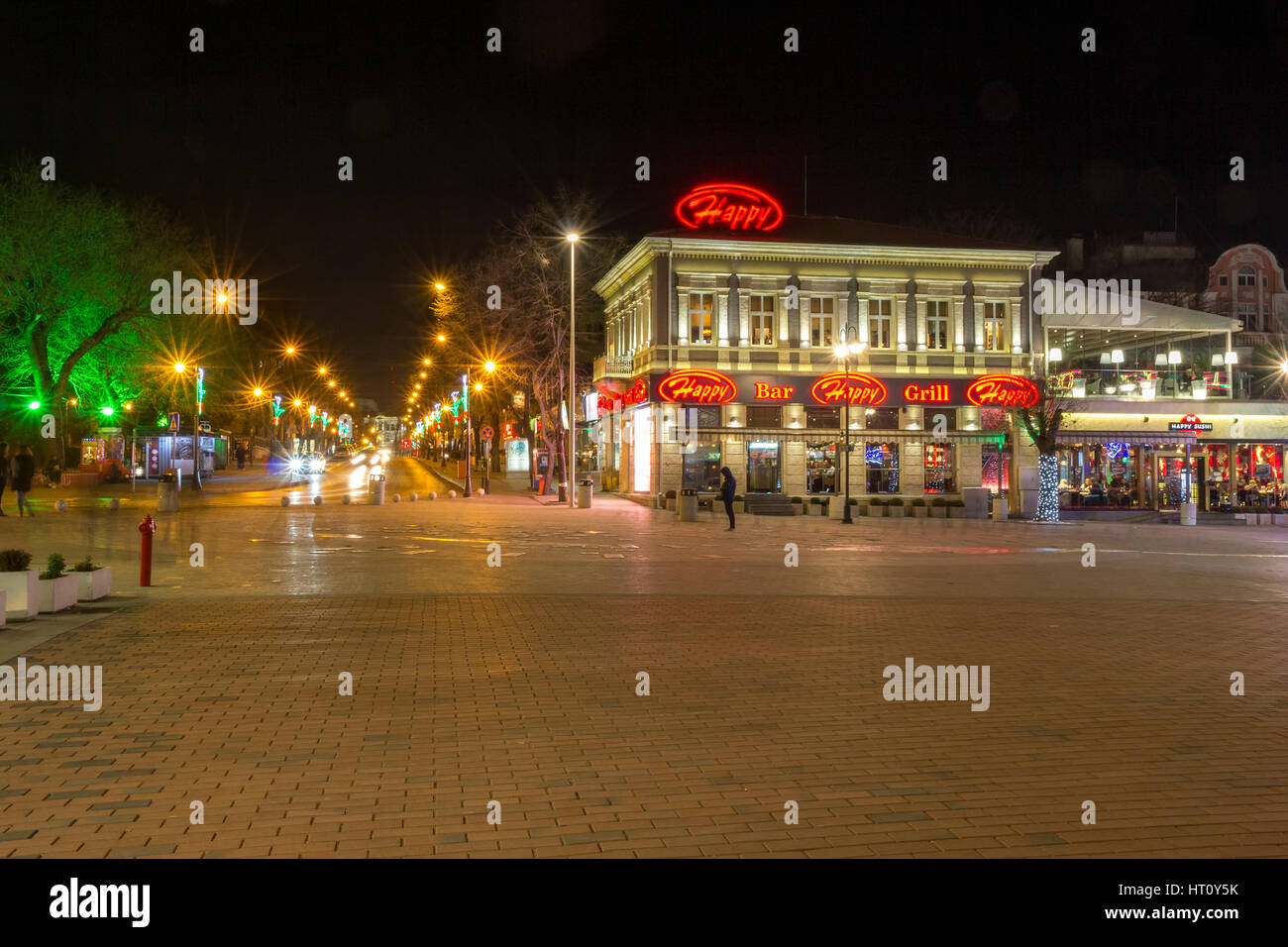 VARNA, BULGARIA - DECEMBER 08, 2016: - illuminations for Christmas and ...