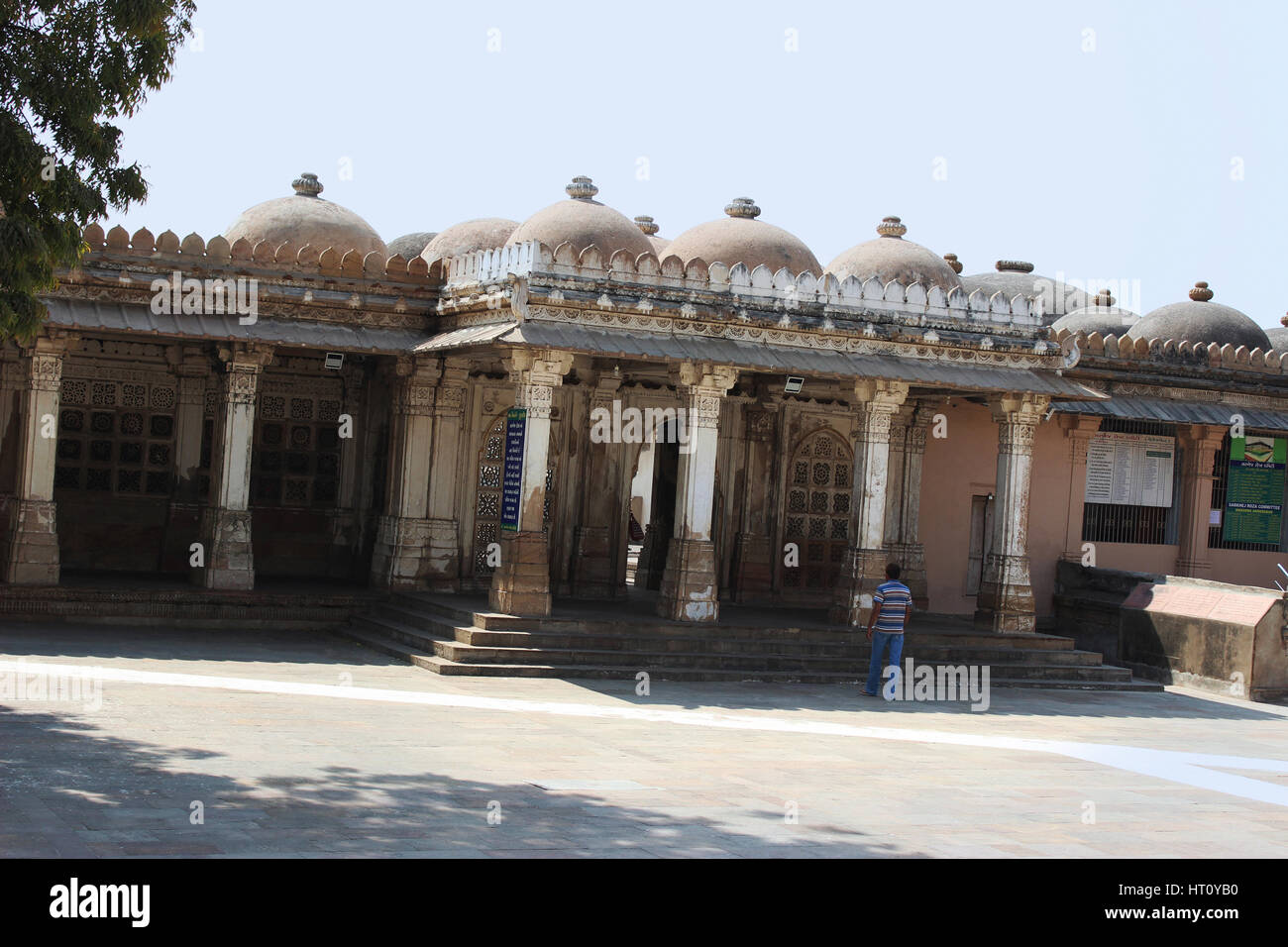 Entrance towards the east mausoleum containing the tombs, Sarkhej Roza ...