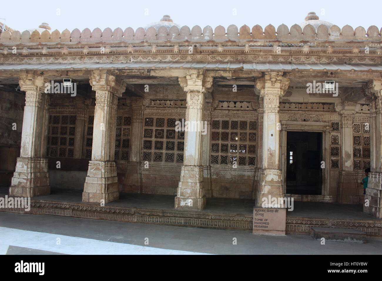 East mausoleum entrance containing the tombs of Mahmud Begada and his ...