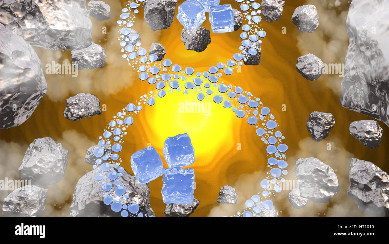 8 March symbol. Figure of eight made of water drops and ice cubes gem ...