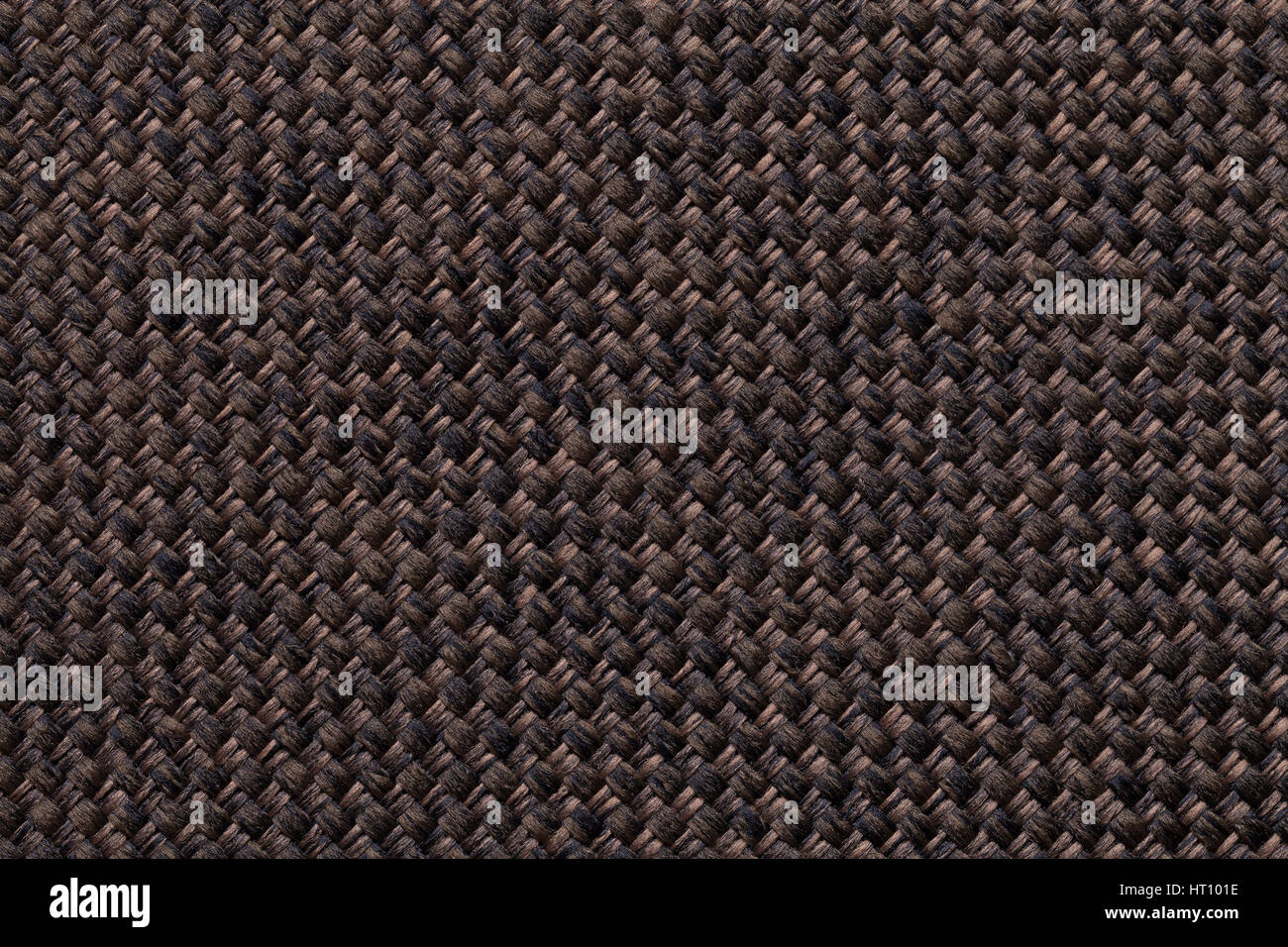 Dark brown textile background closeup. Structure of the fabric macro ...