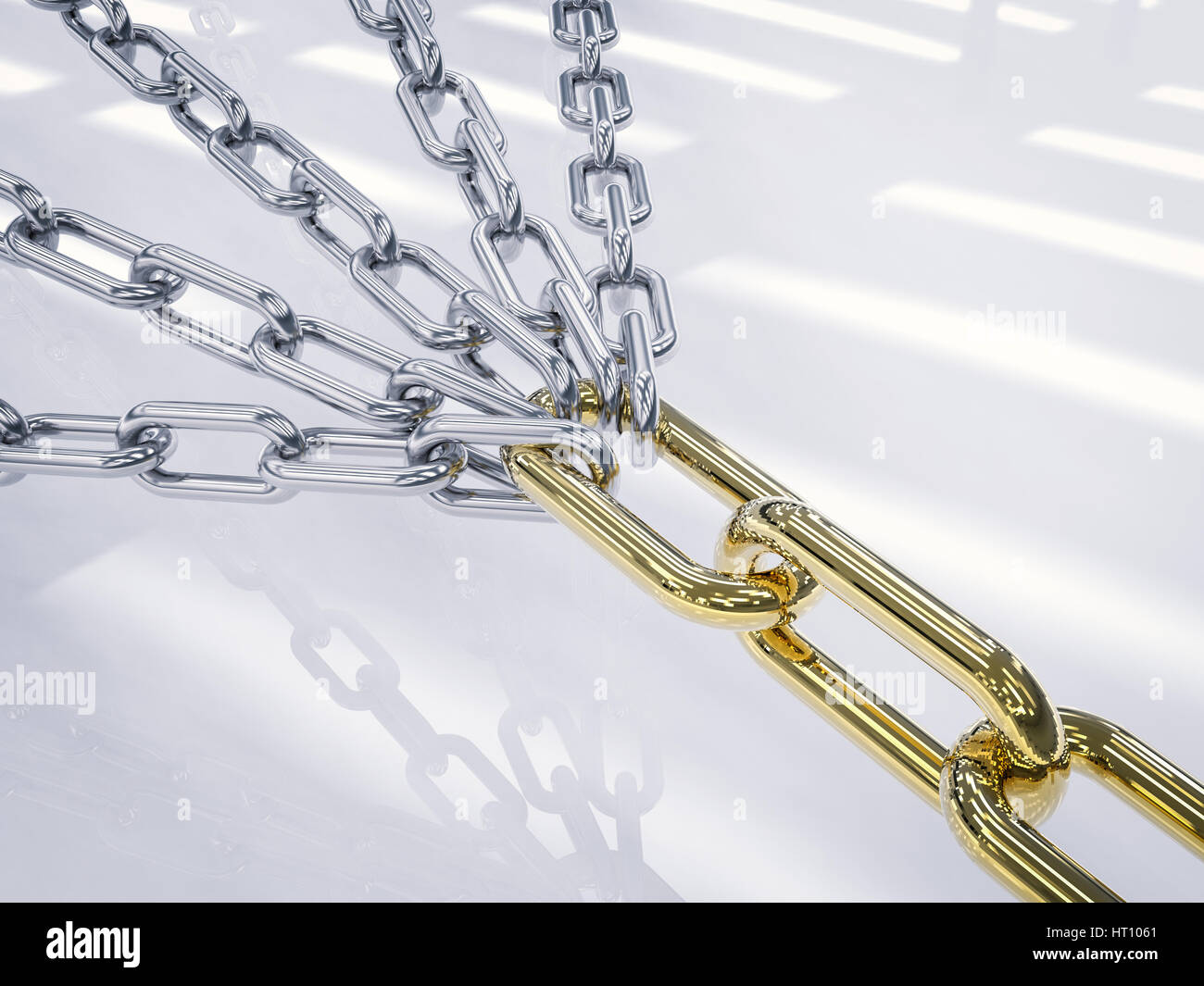 3d rendering many chains hi-res stock photography and images - Alamy