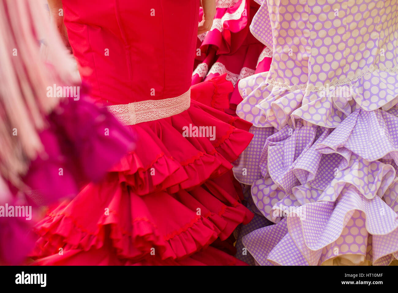 Red woman flamenco clothes texture hi-res stock photography and images ...