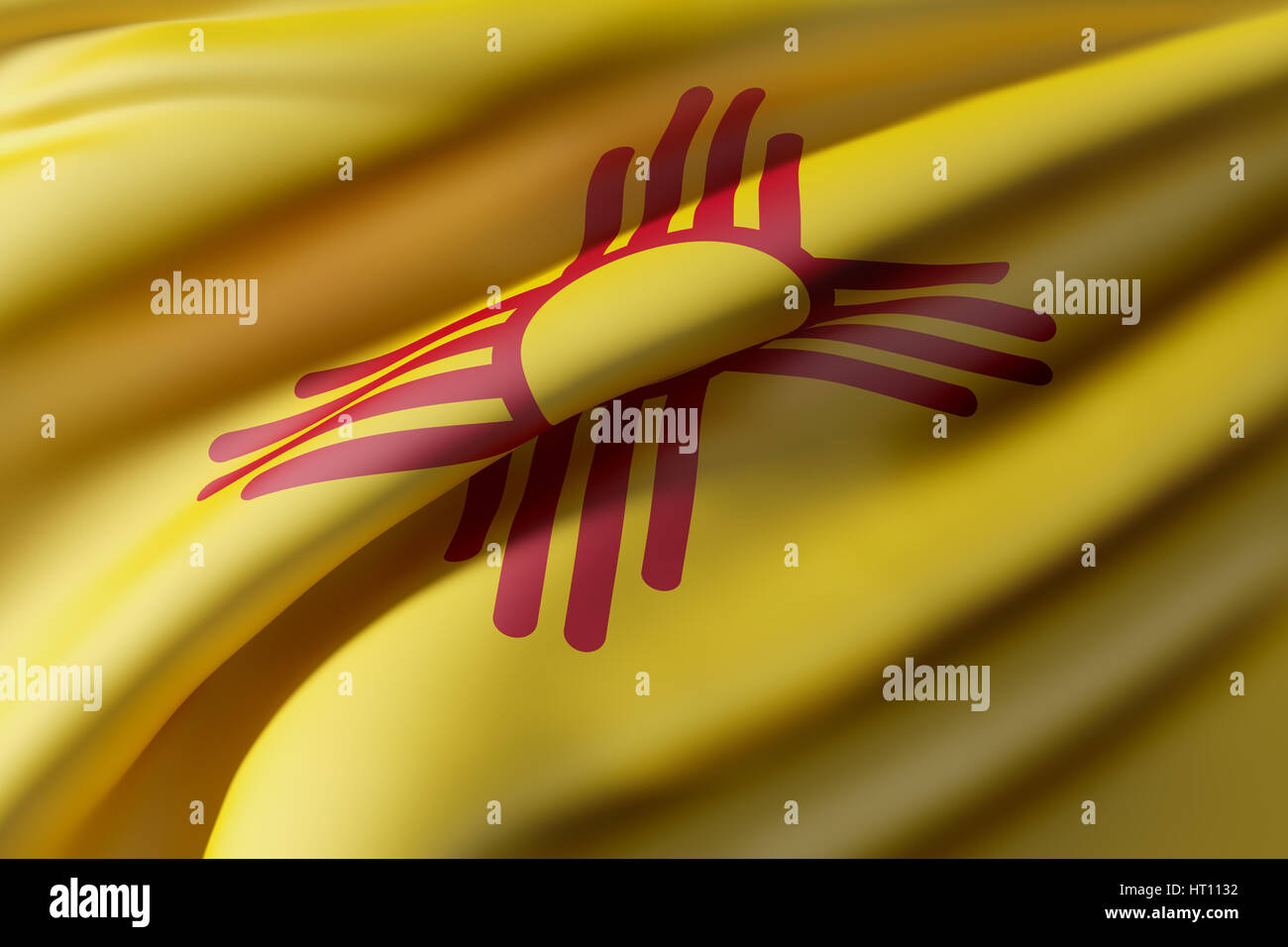 Rendering flag state new mexico hi-res stock photography and images - Alamy