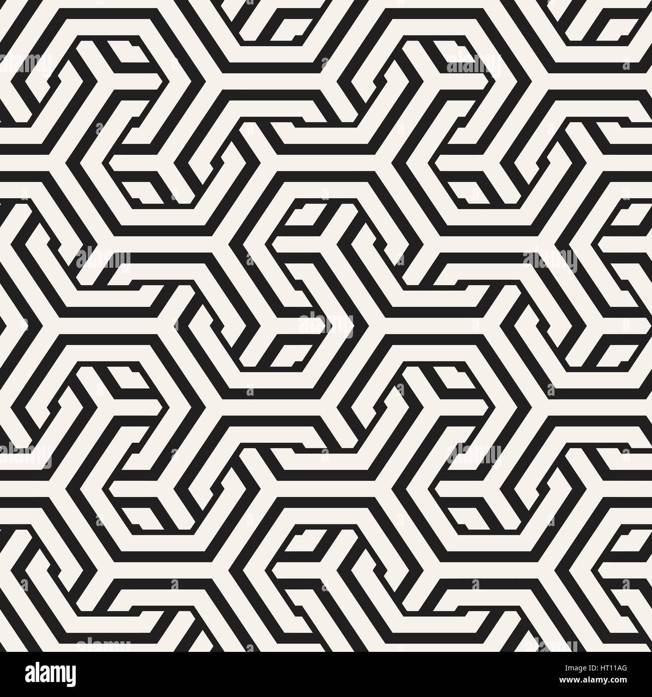 Vector Seamless Interlacing Lines Pattern. Modern Stylish Texture. Repeating Geometric ...