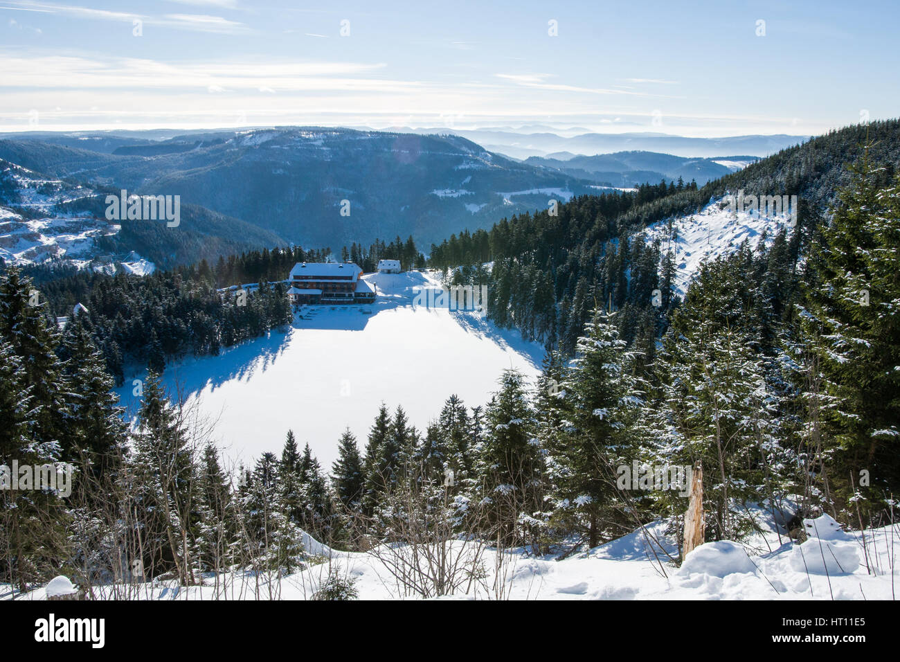 Mummelsee (Black Forest) in winter Stock Photo - Alamy