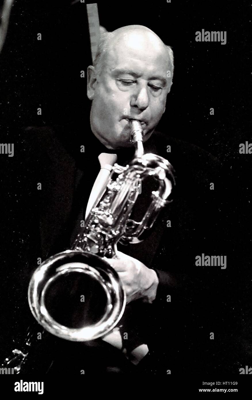 Jimmy Hastings, Ronnie Scott's, London. Artist: Brian O'Connor Stock ...