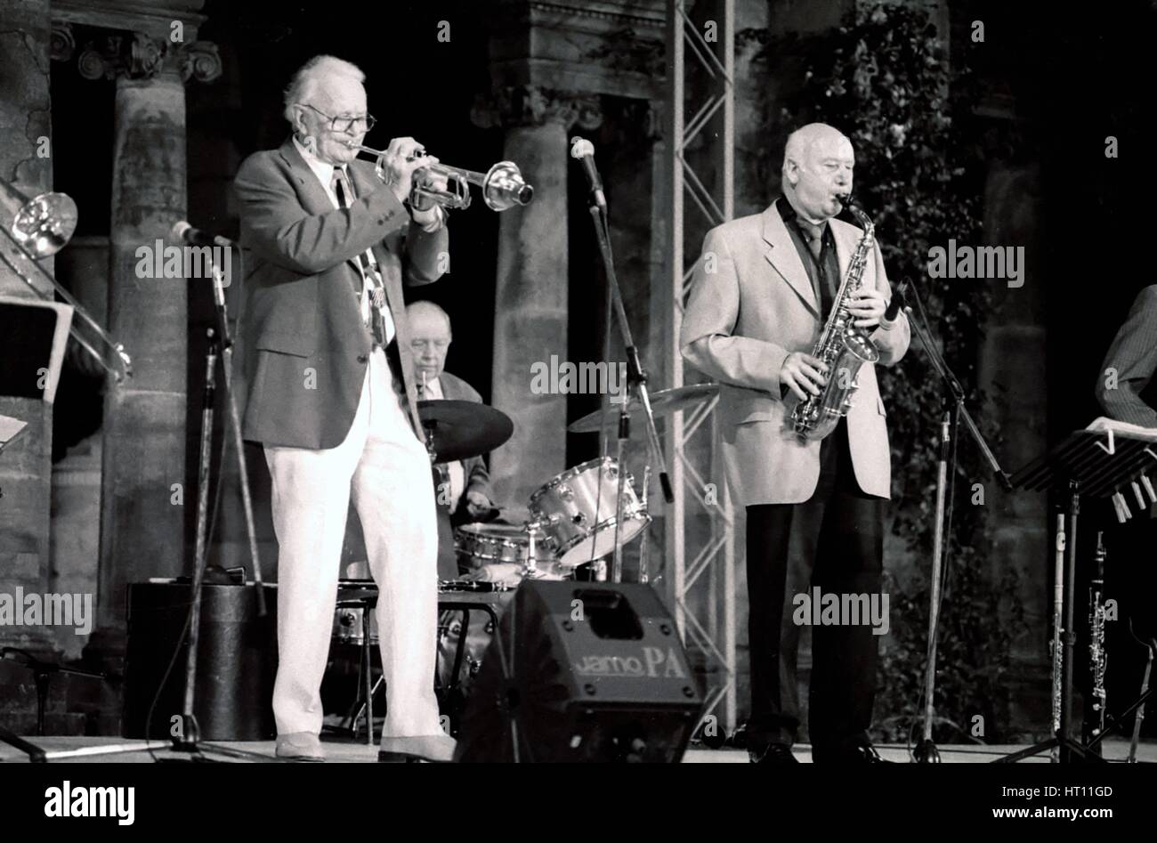 Jimmy Hastings and Humphrey Lyttelton, Hever Castle, Kent. Artist ...