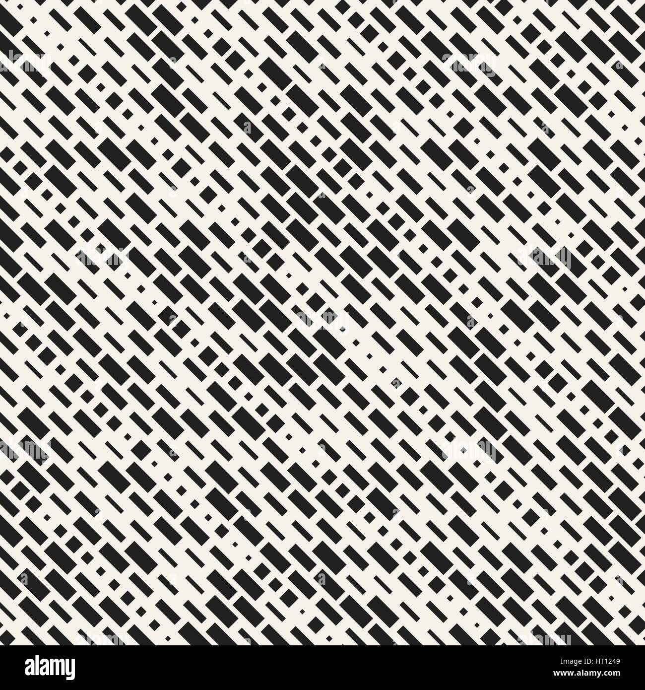 Vector Seamless Black And White Irregular Dash Rectangles Grid Pattern ...