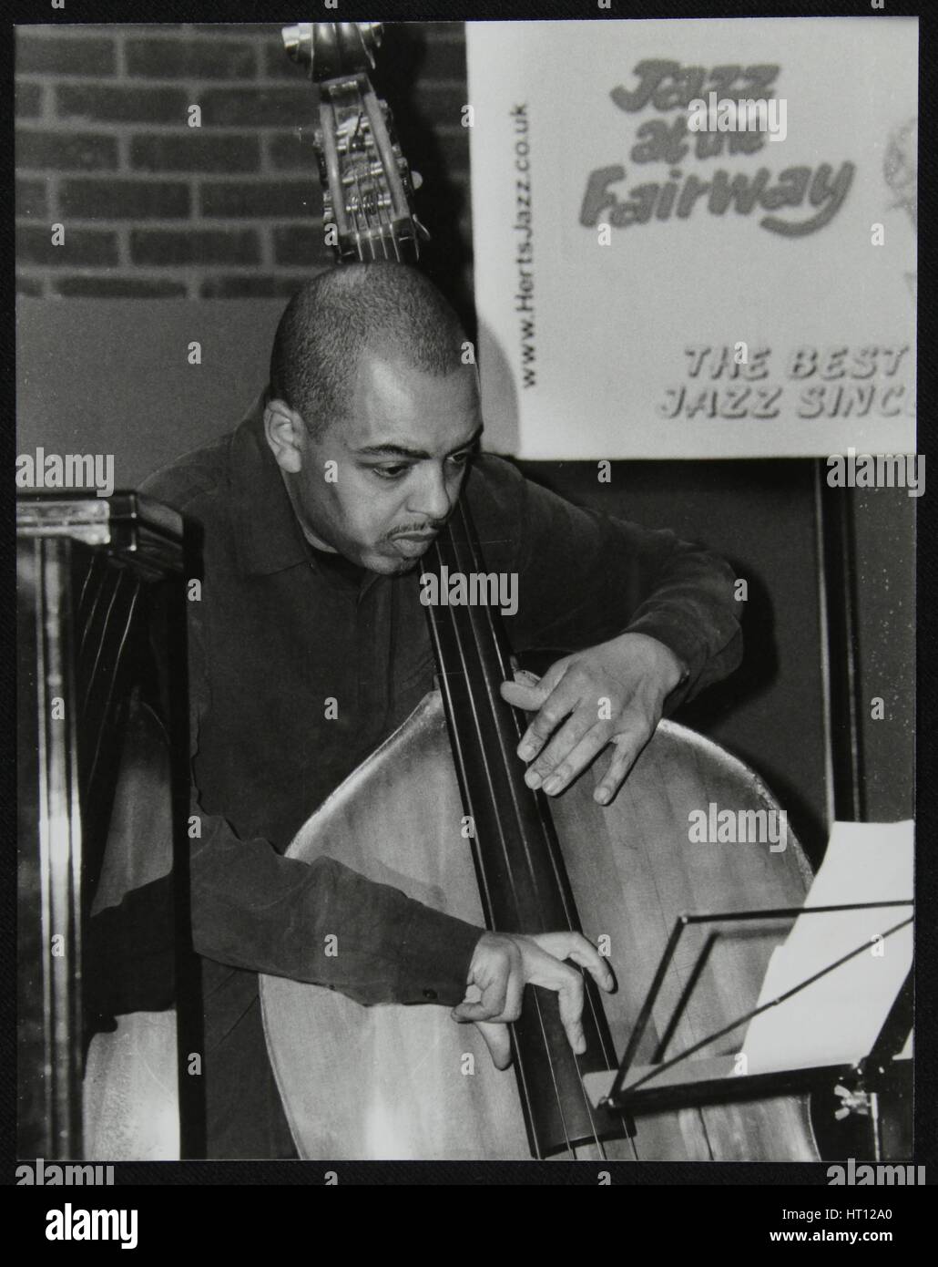 Bassist Gary Crosby playing at The Fairway, Welwyn Garden City ...