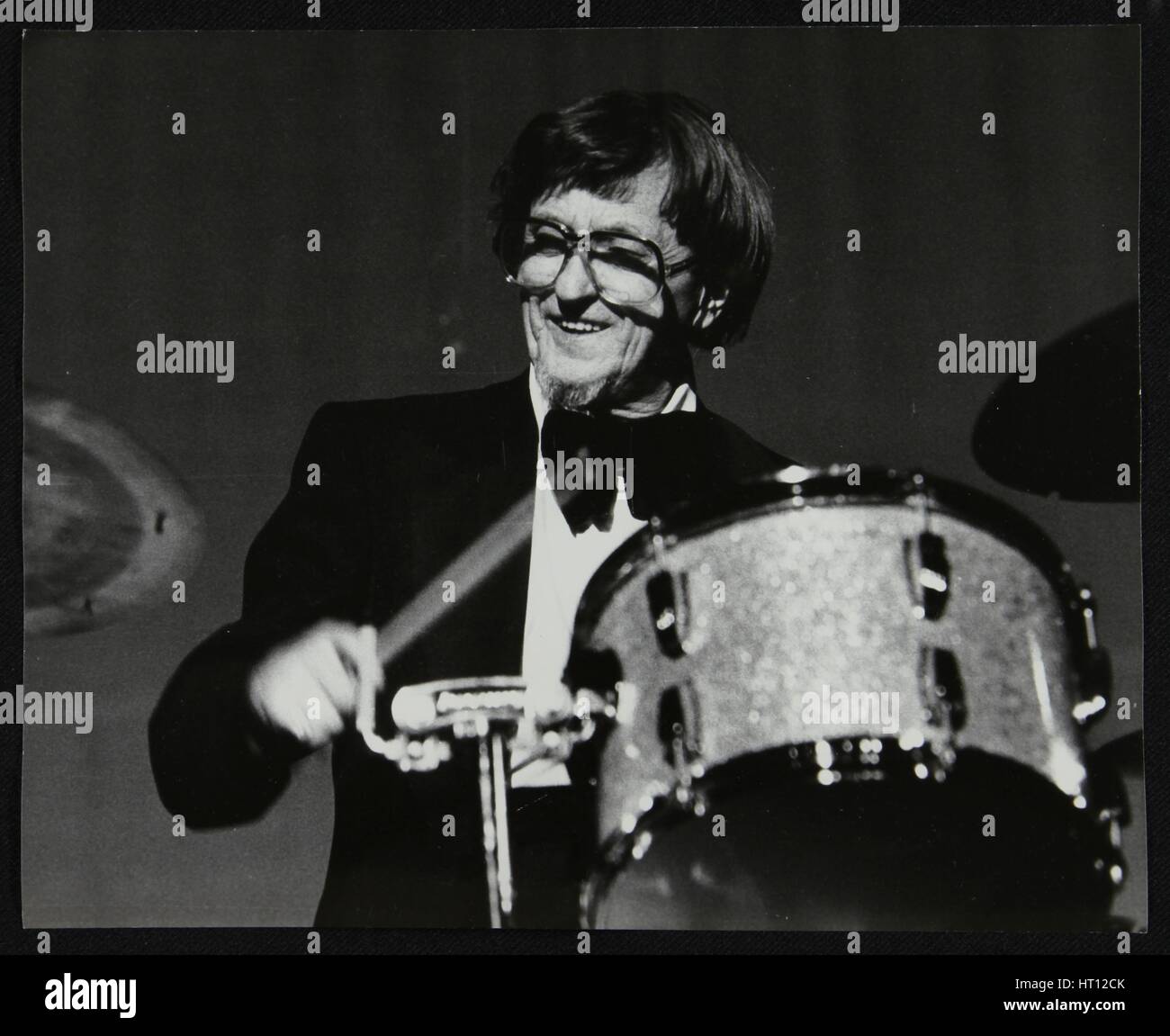 Drummer Barrett Deems playing in Stevenage, Hertfordshire, 1984. Artist ...