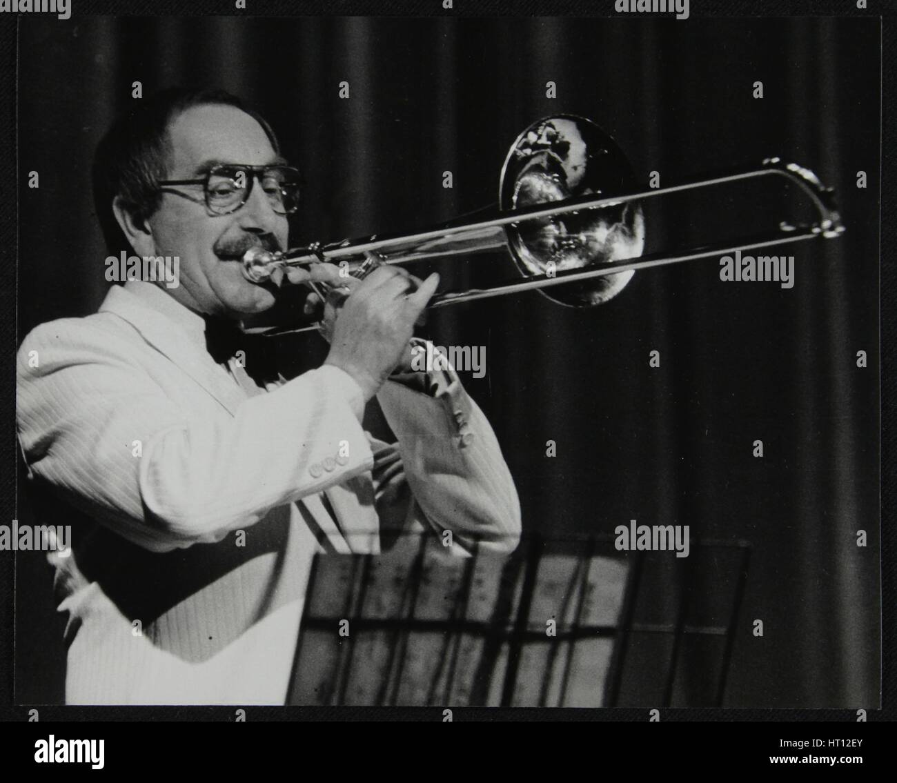 Don Lusher, trombonist and bandleader of the Ted Heath Orchestra ...