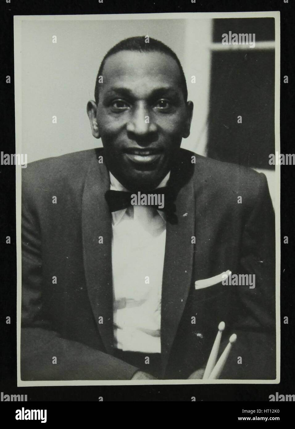 Portrait of American drummer Cozy Cole, 1950s. Artist: Denis Williams ...