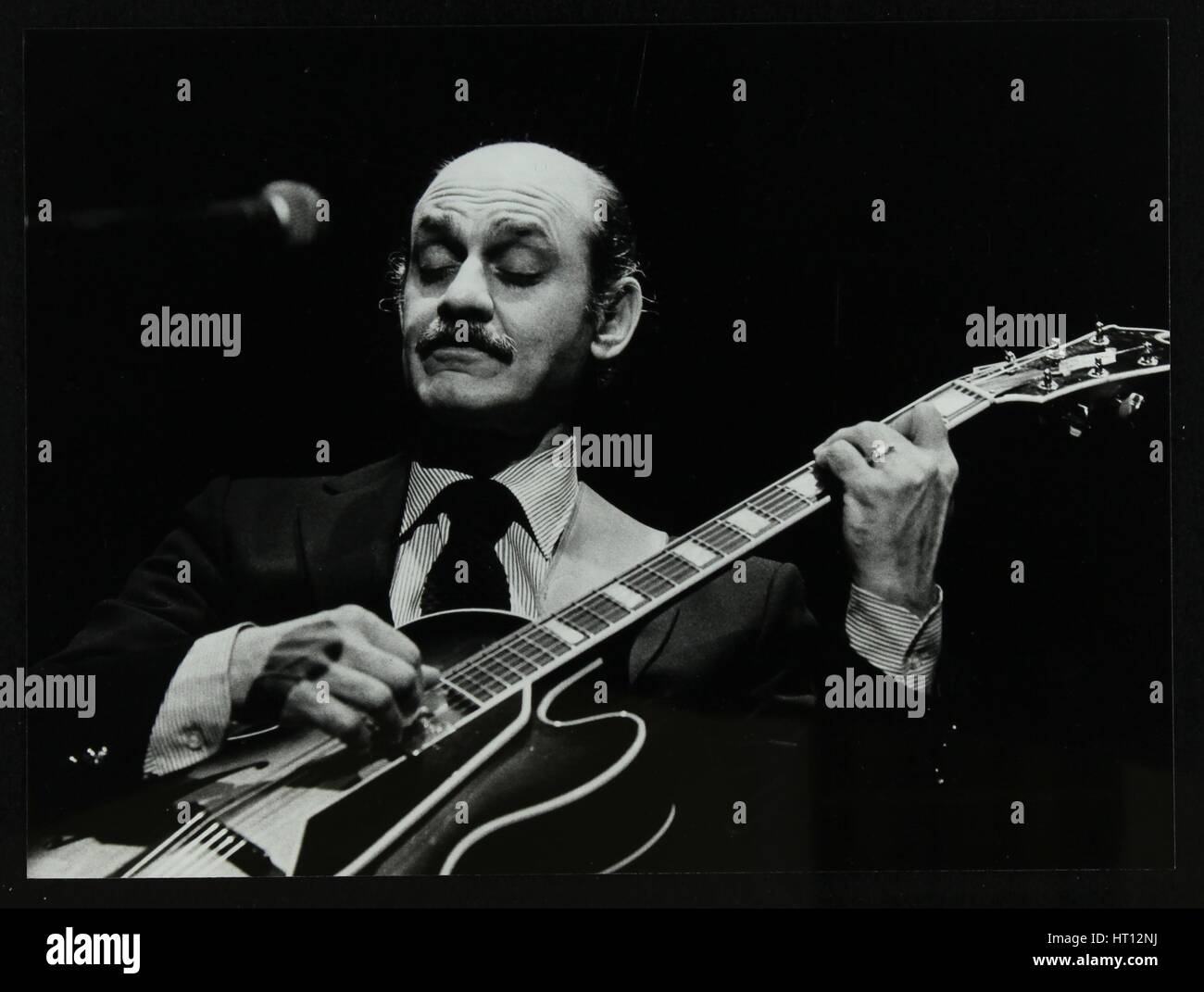 Guitarist Joe Pass on stage at the Forum Theatre, Hatfield ...