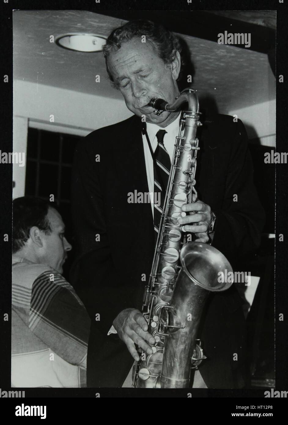 Spike Robinson playing the tenor saxophone at The Bell, Codicote ...