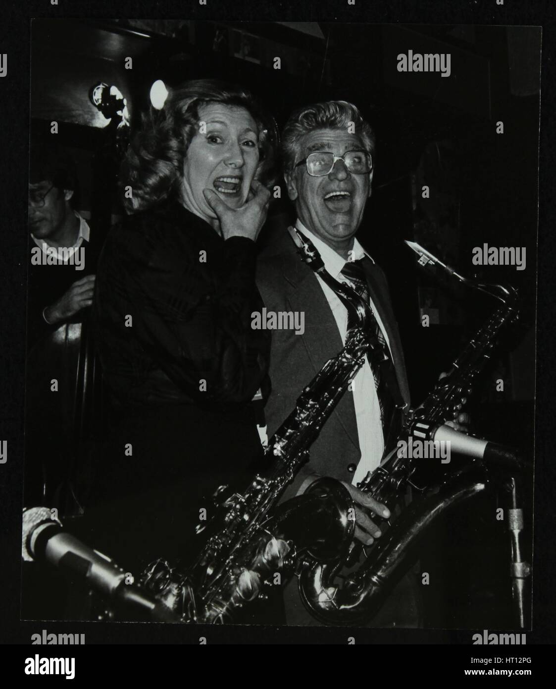 Saxophonists Kathy Stobart and Jimmy Skidmore at The Bell, Codicote ...